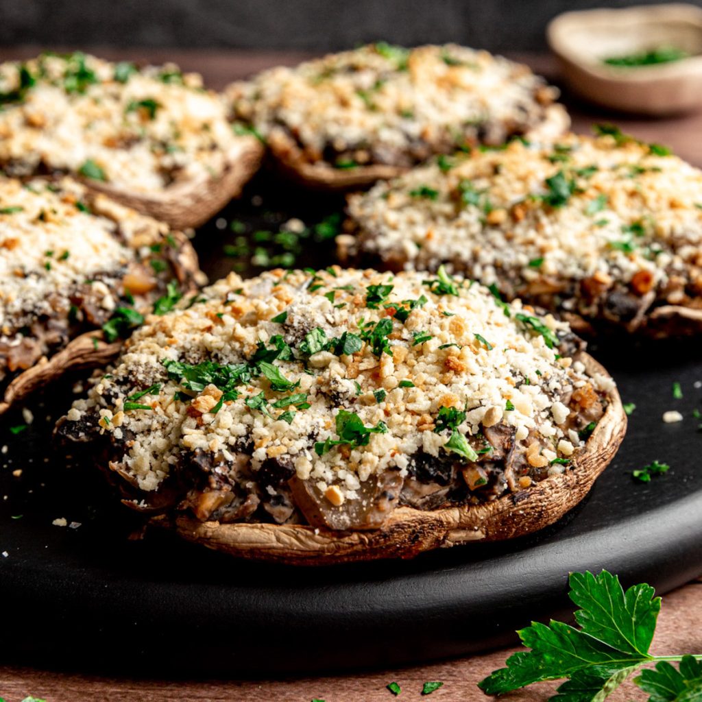 Vegan Stuffed Portobello Mushrooms - At Elizabeth's Table