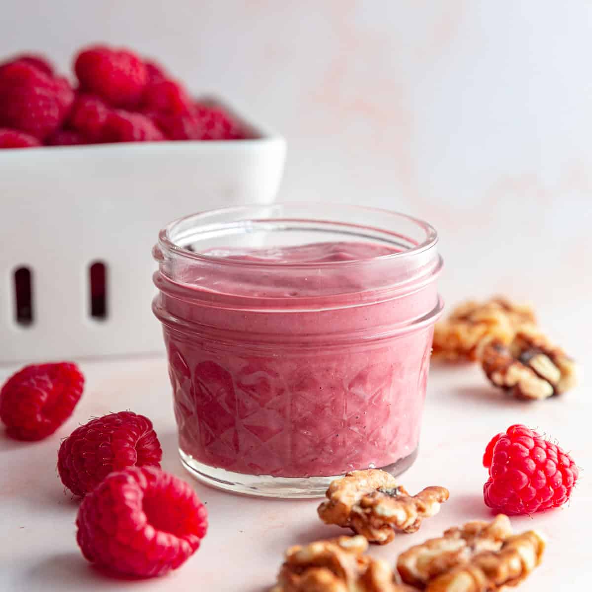 Oil-Free Raspberry Walnut Vinaigrette - At Elizabeth's Table