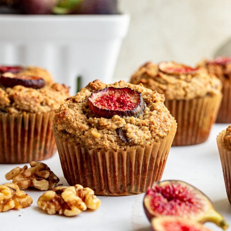 Plant-Based Fresh Fig Muffins - At Elizabeth's Table