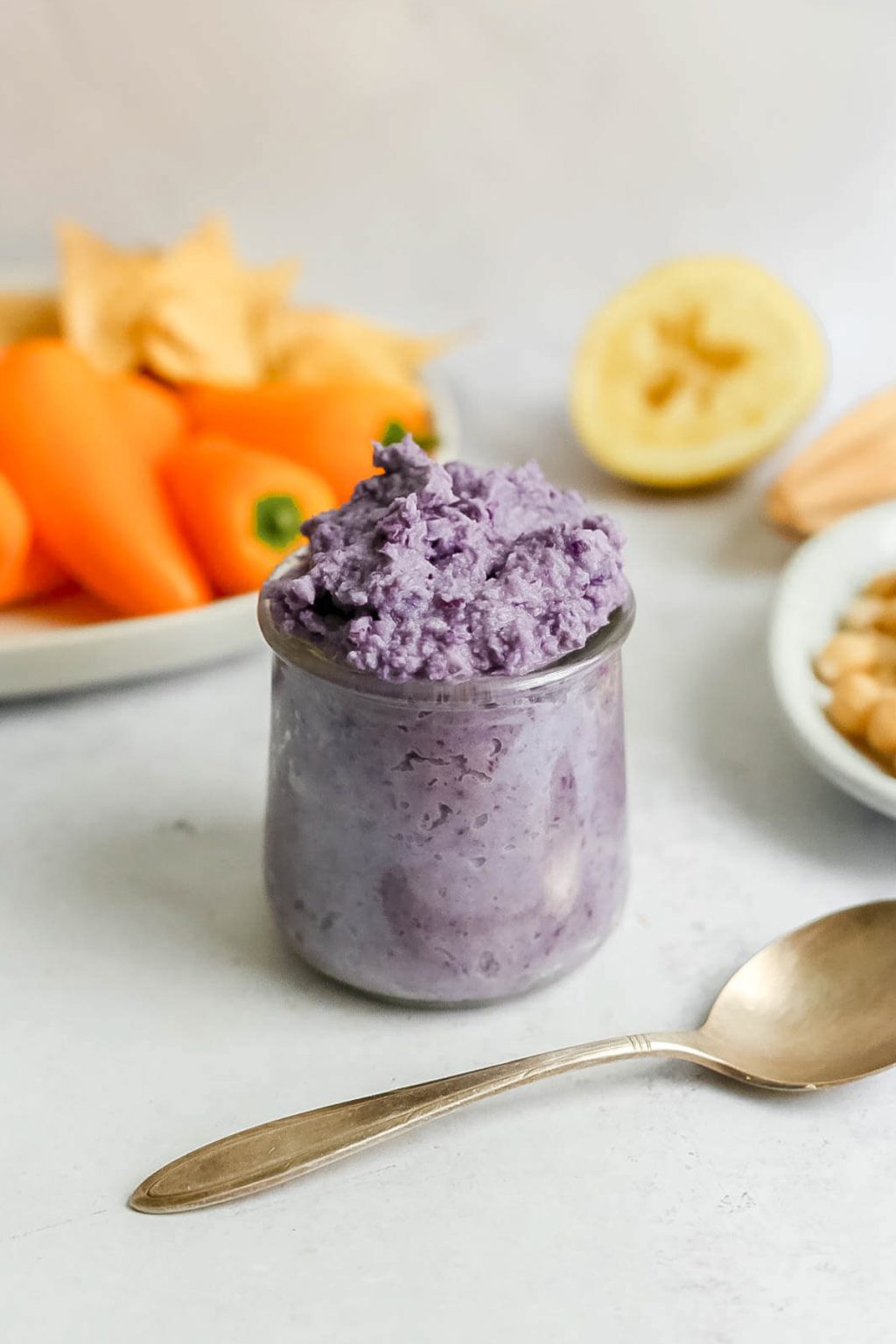 Purple Cabbage Hummus - At Elizabeth's Table