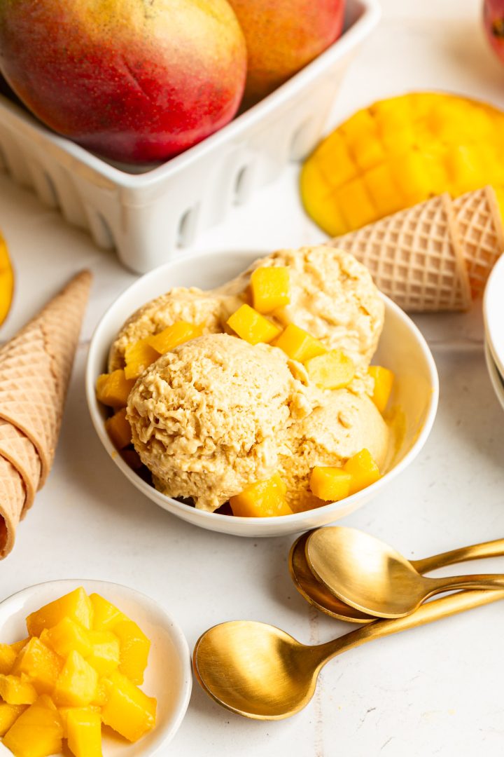 Vegan No-Churn Mango Ice Cream - At Elizabeth's Table