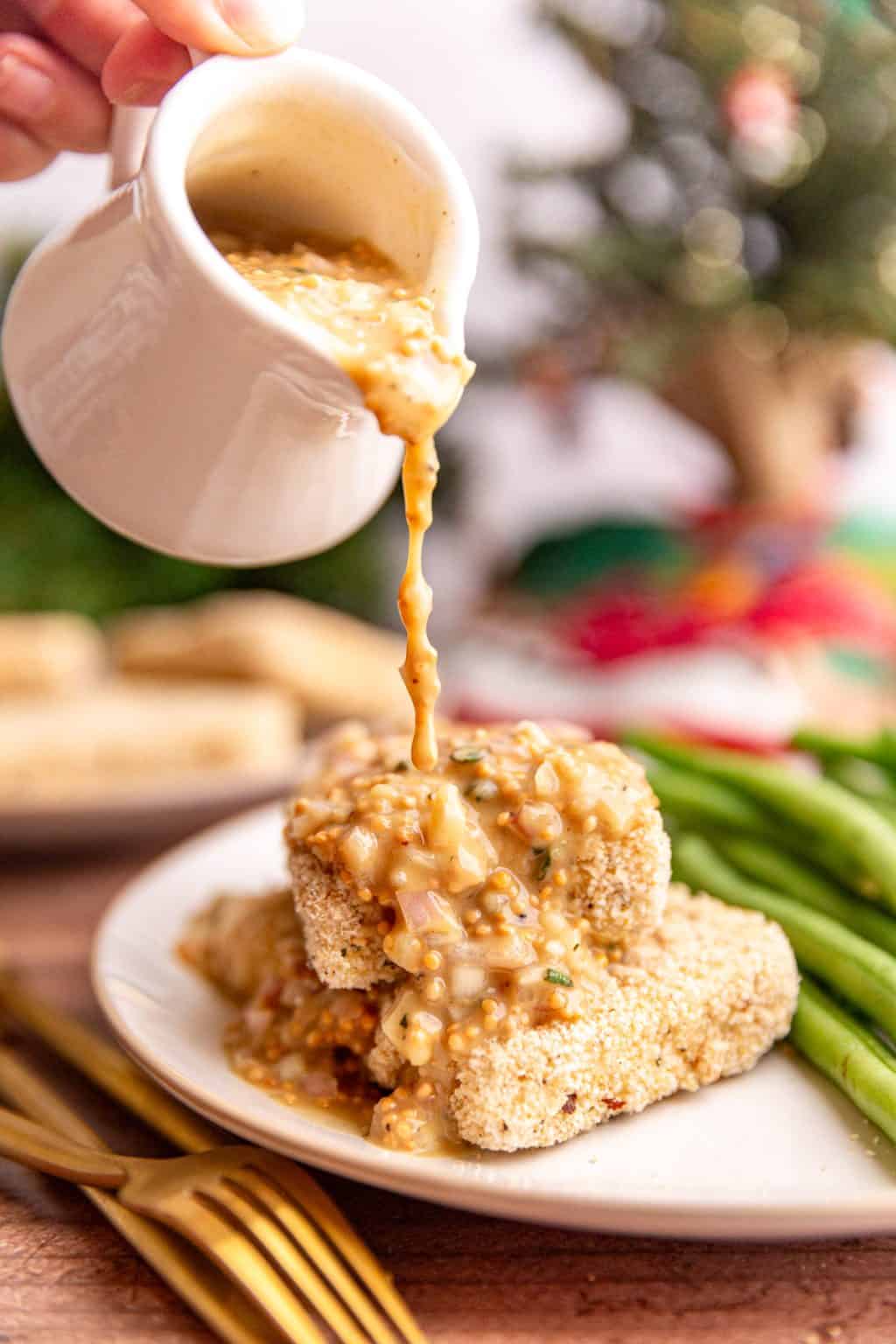 Christmas Tofu (Baked Hazelnut Crusted Tofu) - At Elizabeth's Table