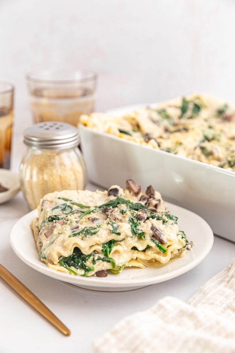 Vegan White Lasagna with Béchamel White Sauce - At Elizabeth's Table