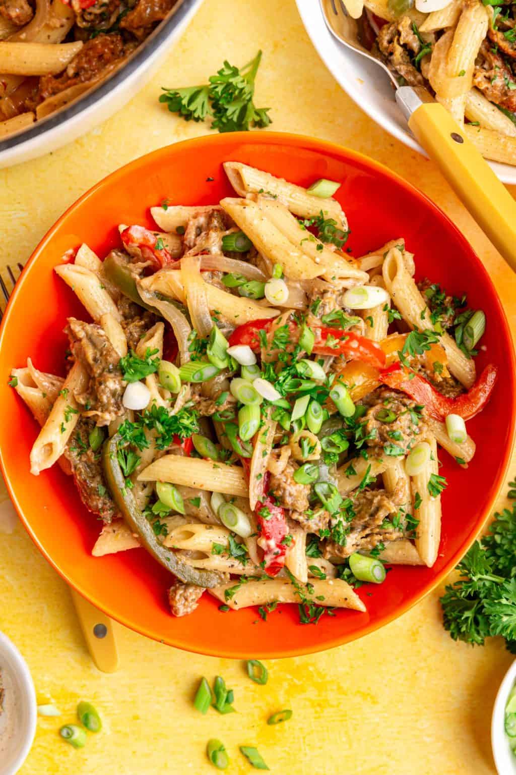 Vegan Rasta Pasta (Jerk Pasta) - At Elizabeth's Table