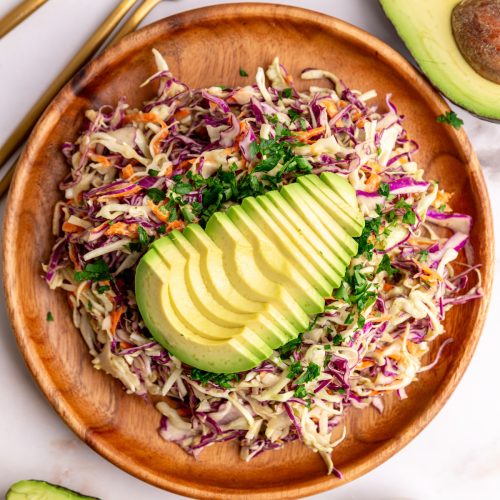 Easy Avocado Coleslaw - At Elizabeth's Table